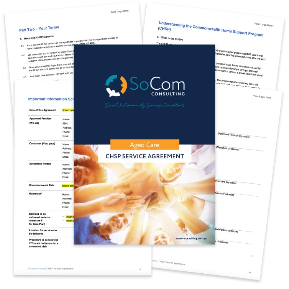 CHSP Service Agreement Template - KLR Communications